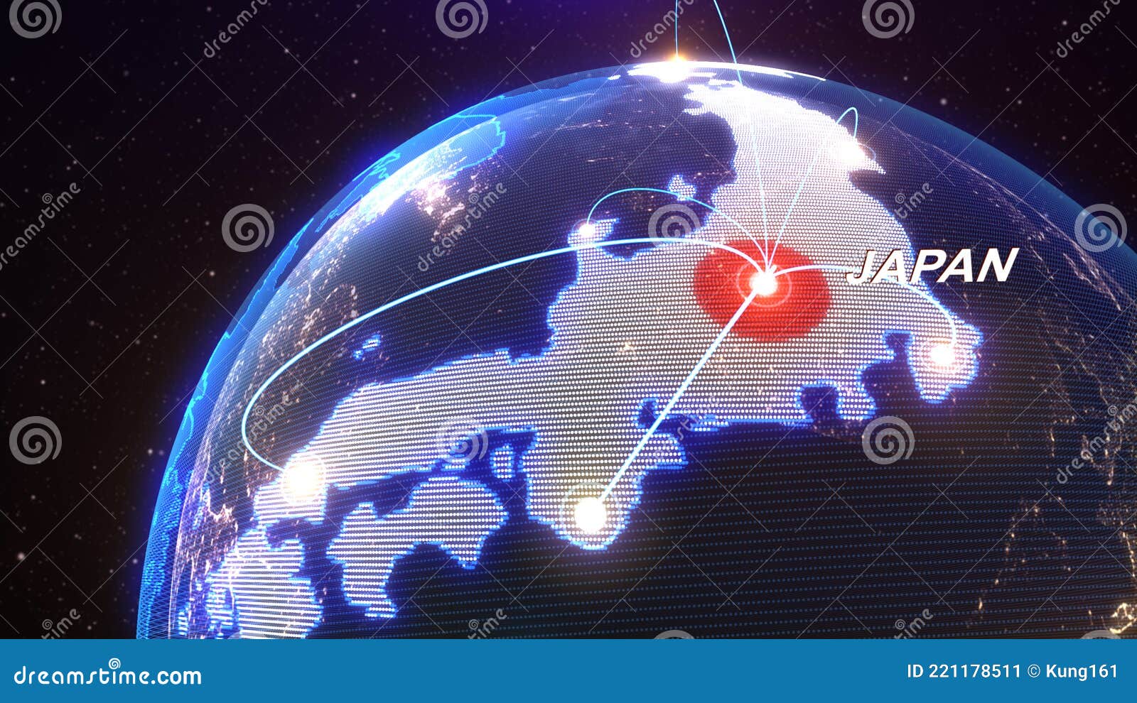 Japan map stock illustration. Illustration of technology - 221178511