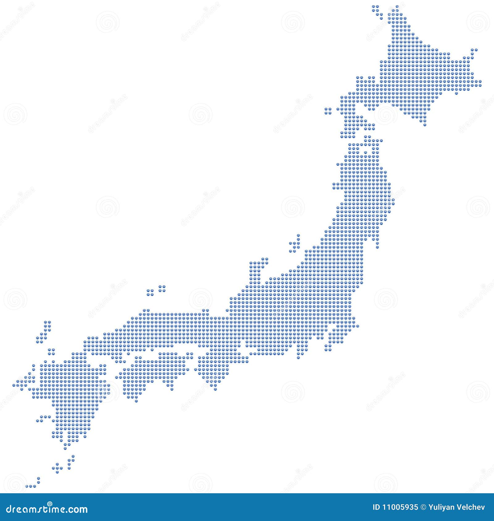 Japan map dots stock vector. Illustration of japan, isolated - 11005935