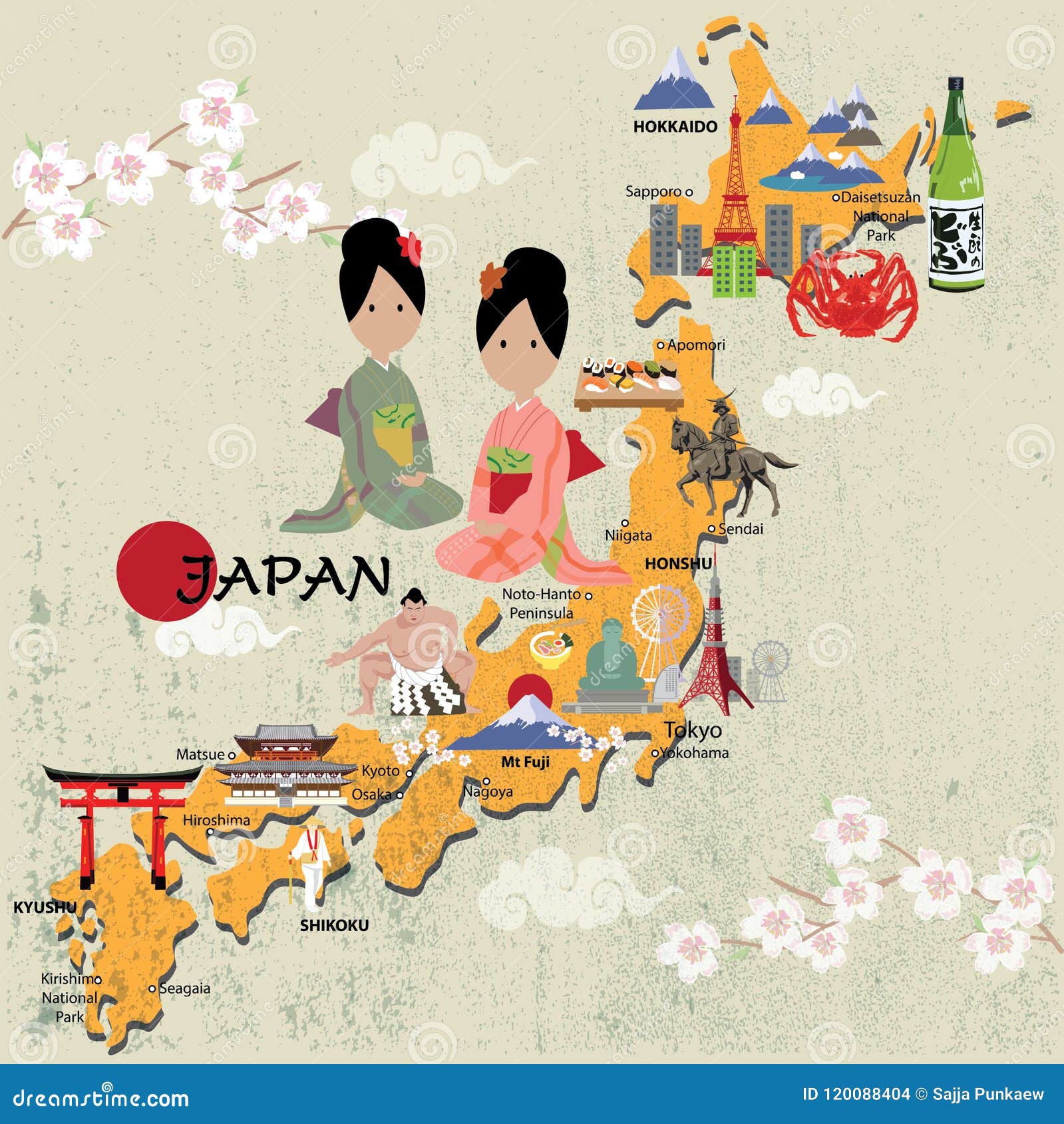 Cartoon Map Japan Stock Illustrations – 630 Cartoon Map Japan Stock ...