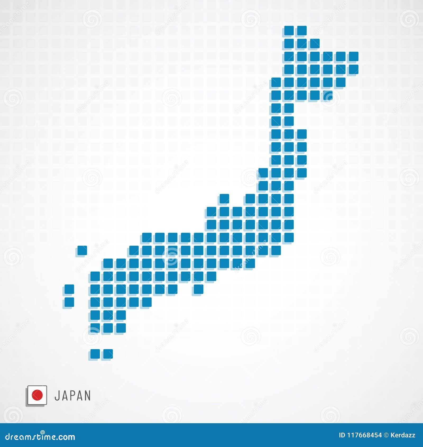 Japan map and flag icon stock vector. Illustration of digital - 117668454