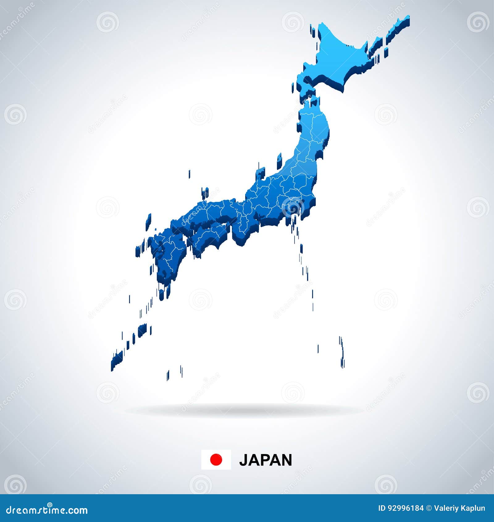 Japan - Map and Flag - Illustration Stock Illustration - Illustration ...