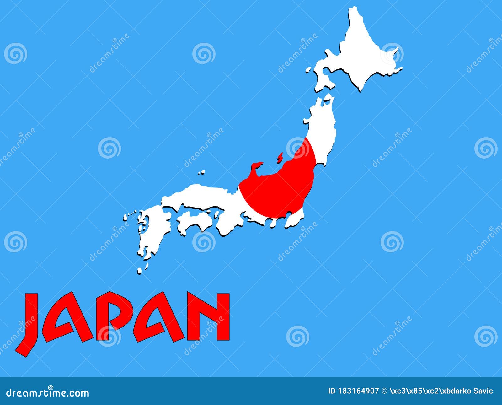 Map Of Japan With Flag - United States Map