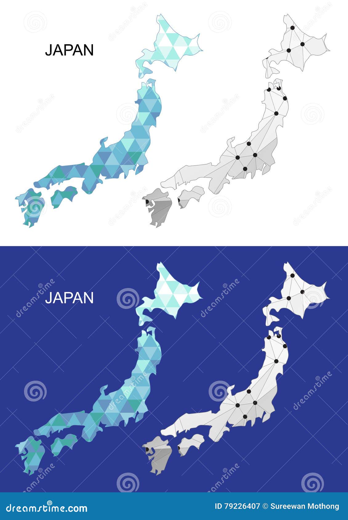 Japan Triangle Style Element Sign, Mitsu Uroko Symbol Cartoon Vector ...