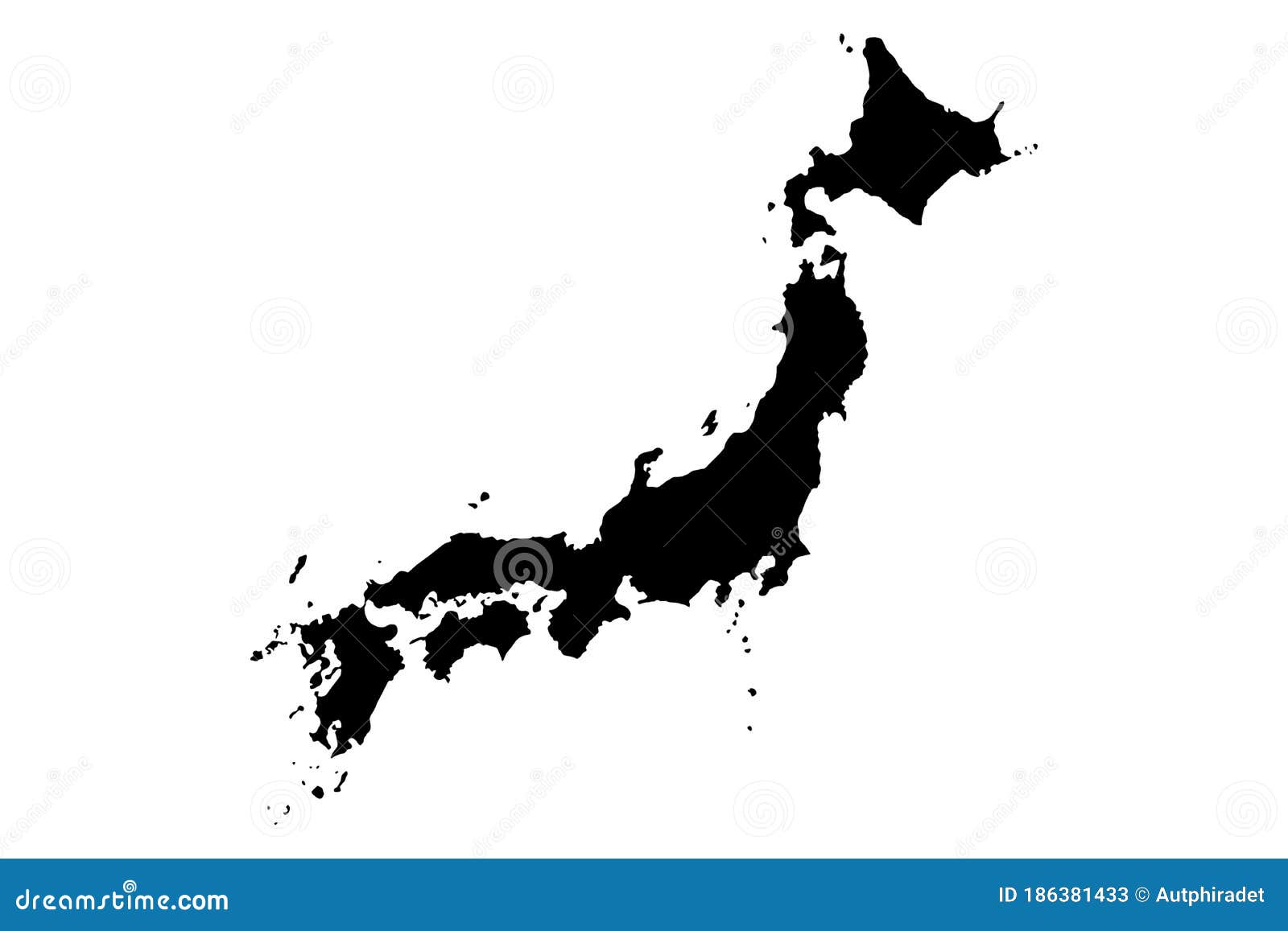 Japan Map With Gray Tone On White Background,illustration,textured ...