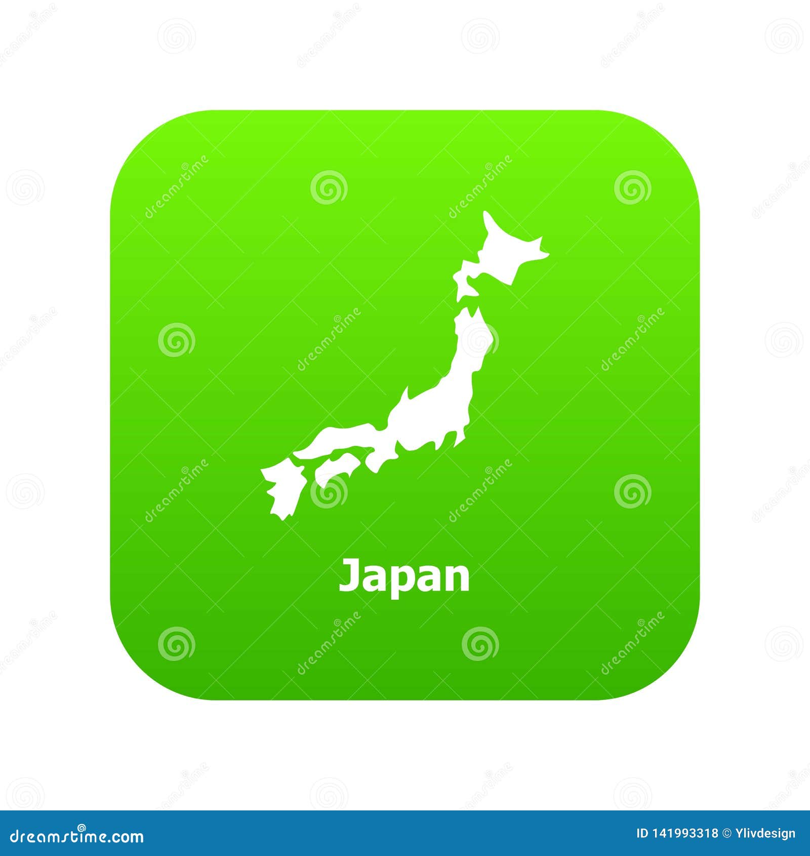 Japan Map Icon, Simple Style Stock Vector - Illustration of nation ...