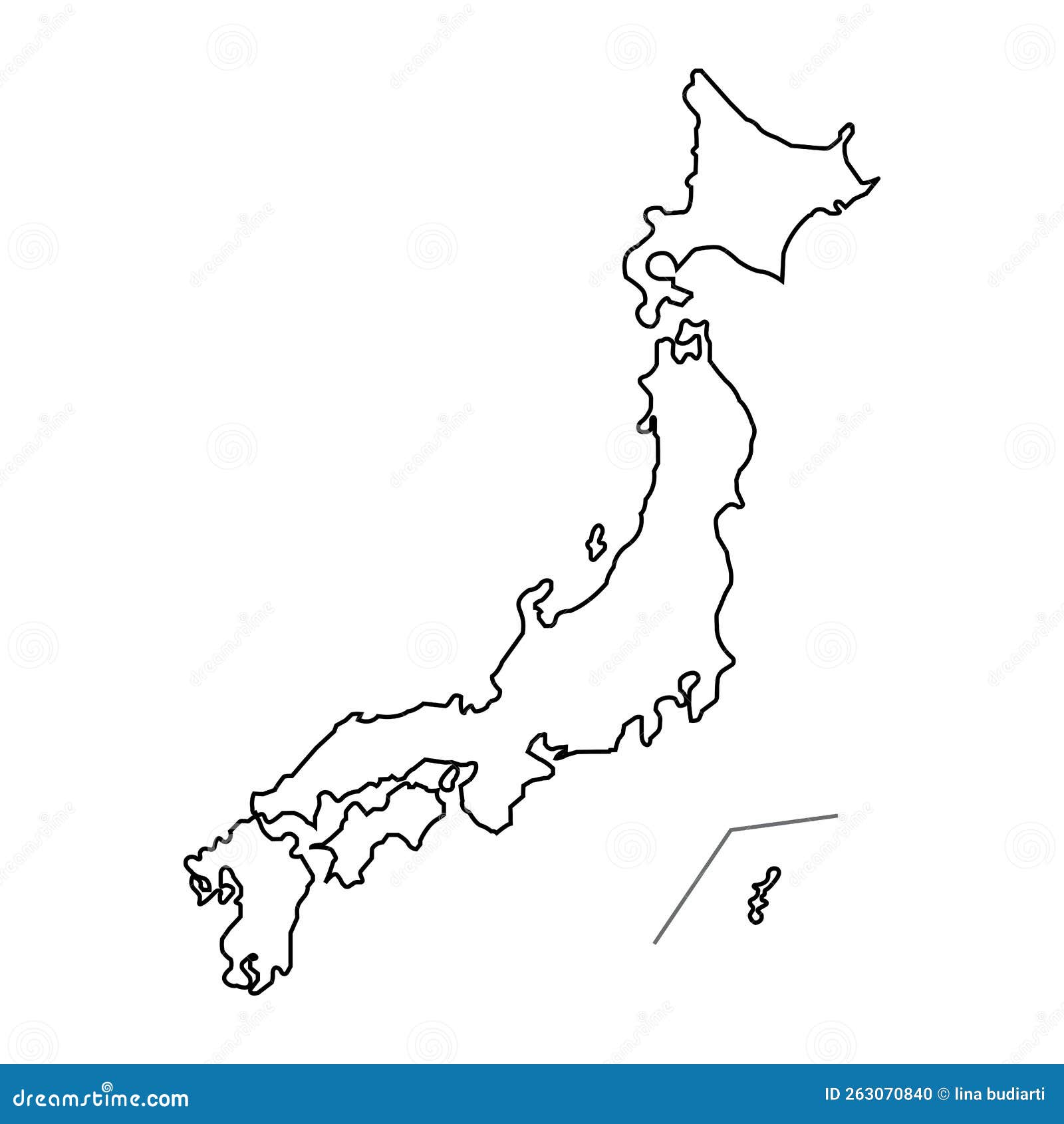 Japan map icon stock vector. Illustration of land, isolated - 263070840