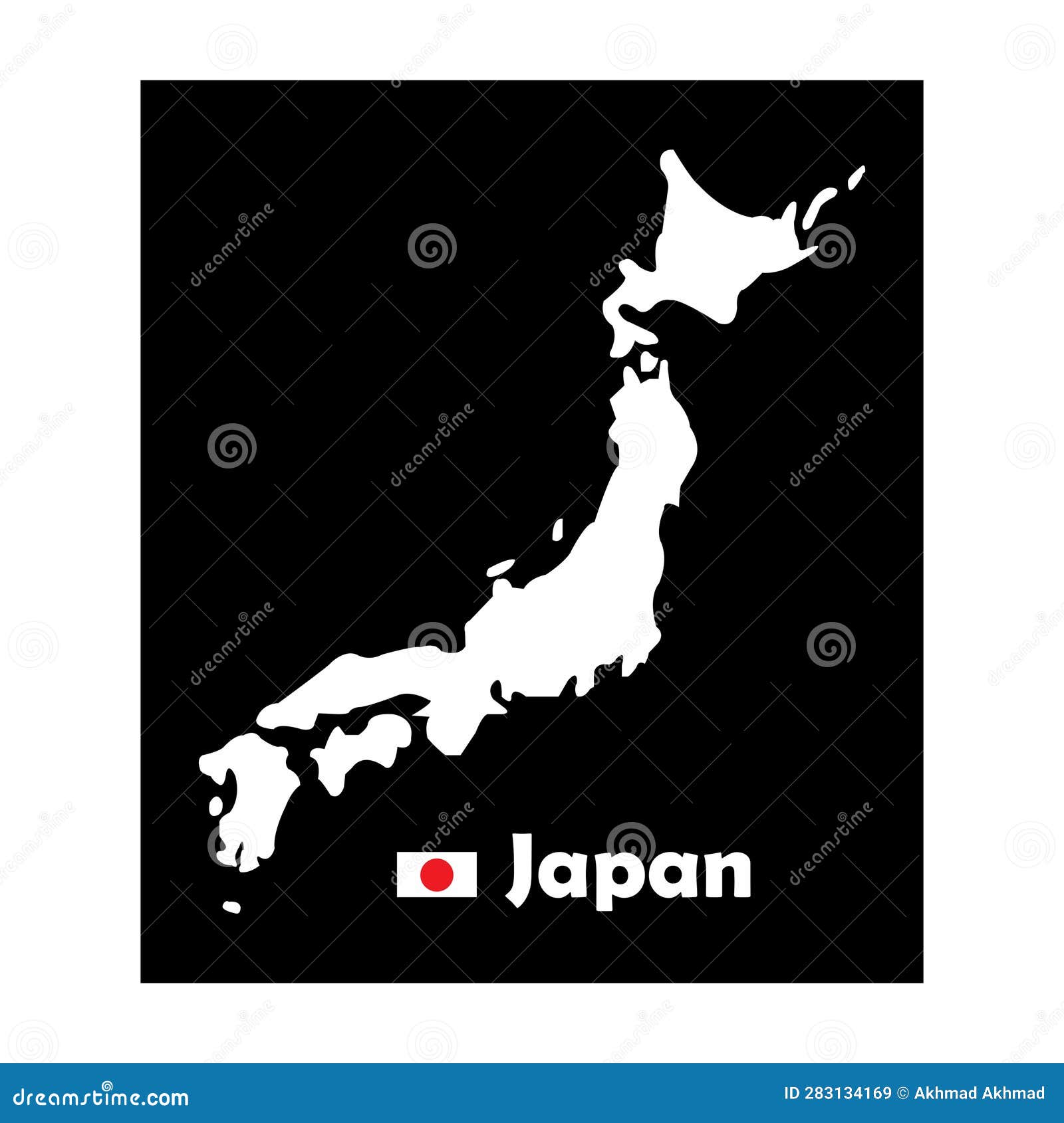 Japan map icon stock vector. Illustration of global - 283134169