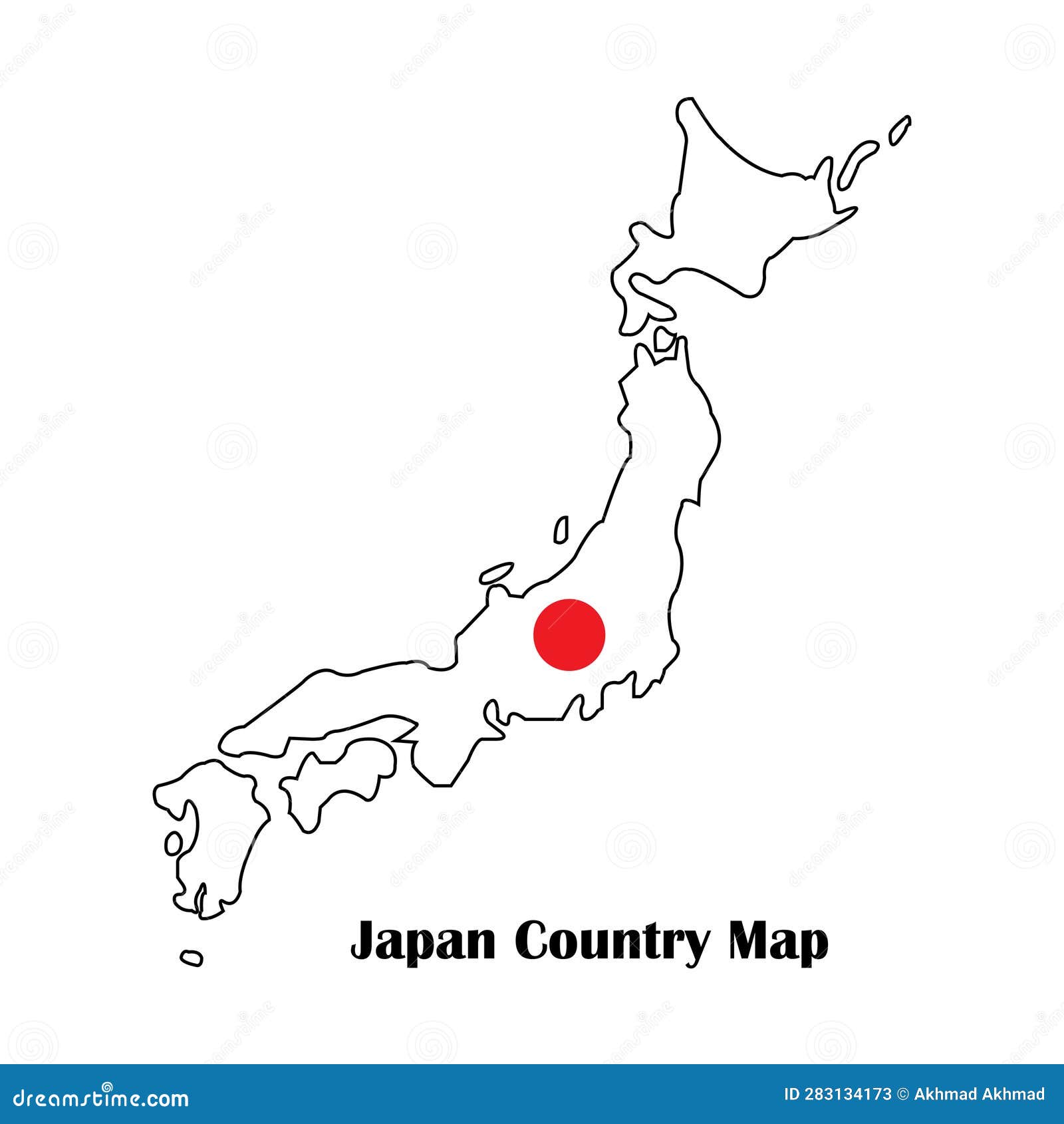 Japan map icon stock vector. Illustration of infographic - 283134173