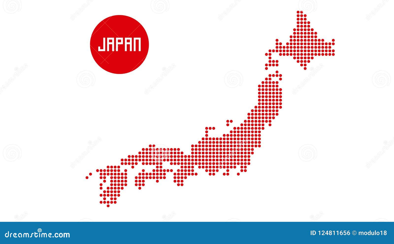Japan Map Red Dot Halftone Aerial Line Connection Royalty-Free Stock ...
