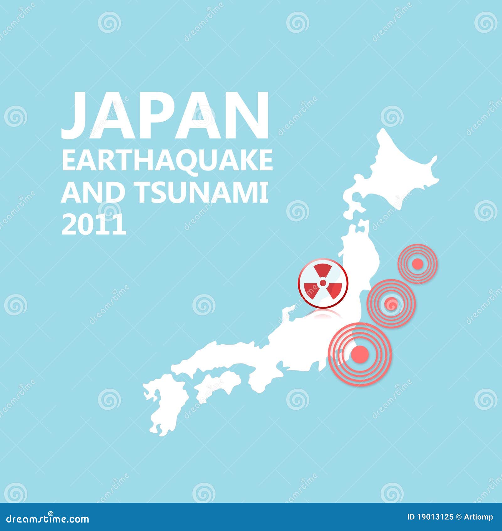 Japan Map and Seismic Epicenter Stock Illustration - Illustration of ...