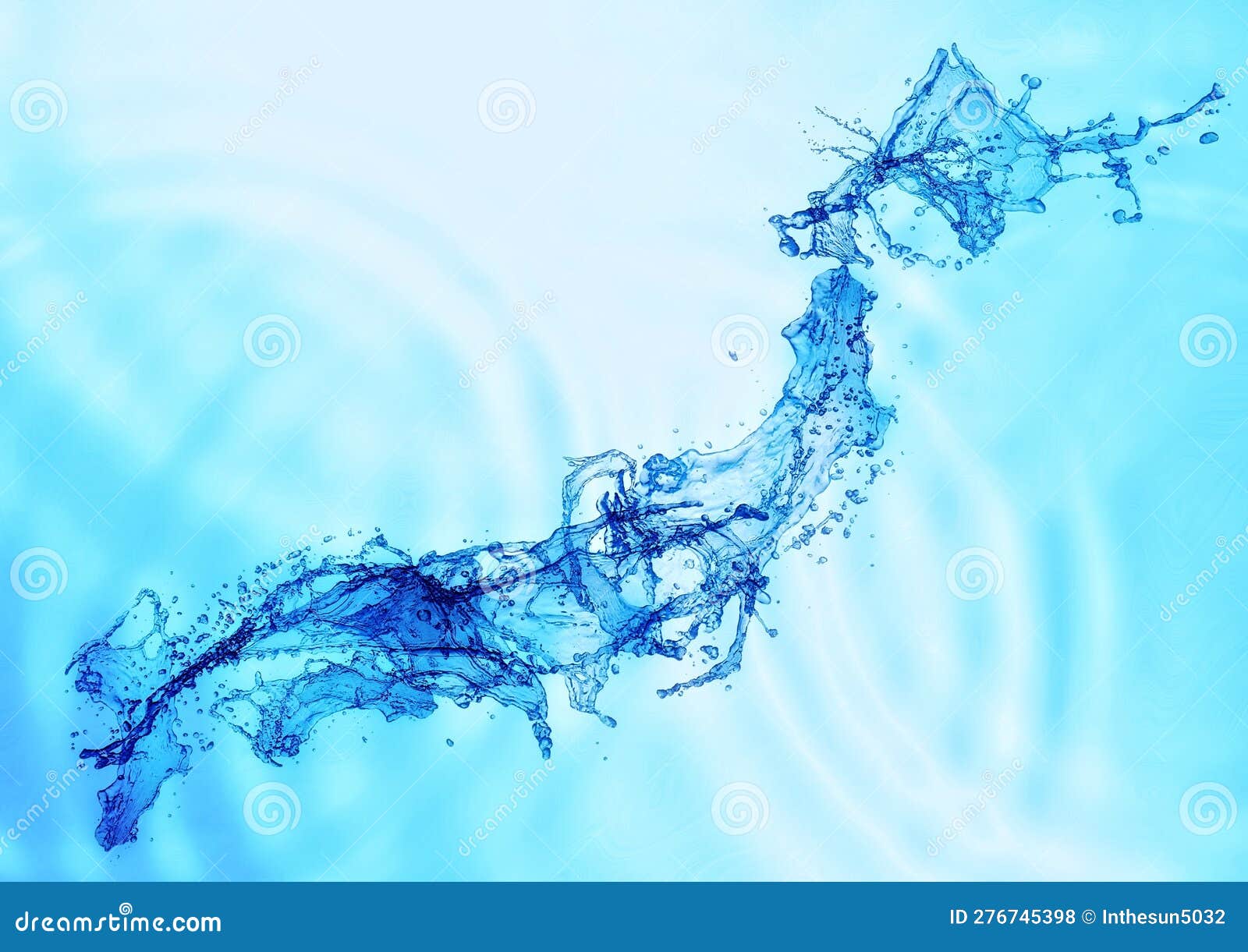 Shape Of Japan With Regional Borders. Physical. Labels Stock Image ...