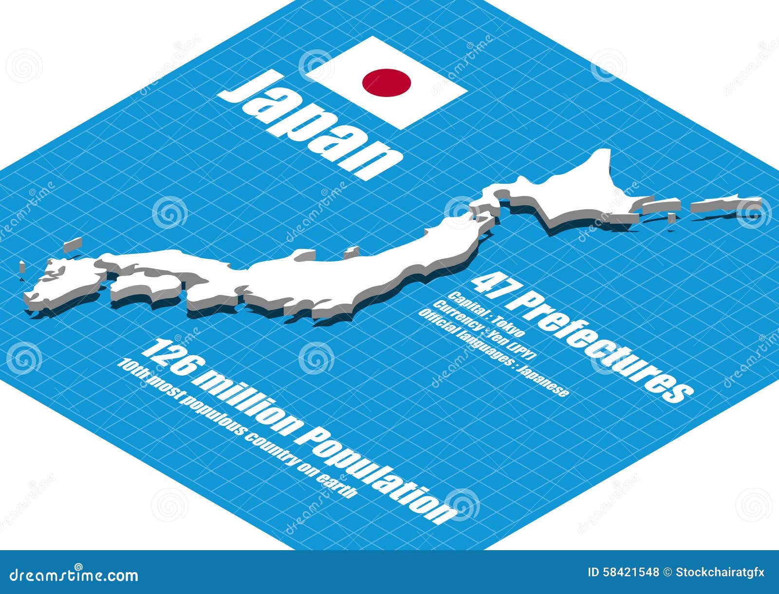Japan Map Vector | CartoonDealer.com #58421548