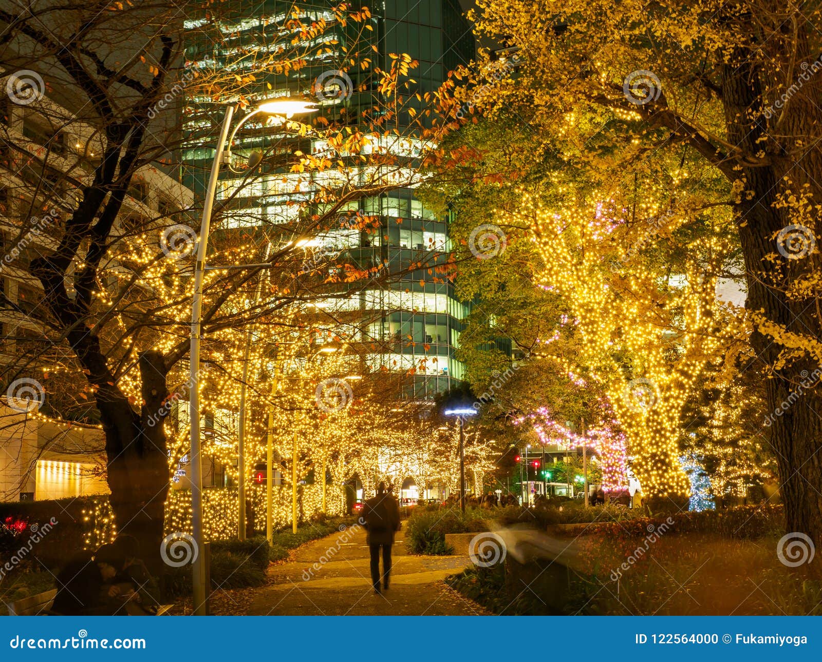 Japan Night View Illumination Editorial Image - Image of city, facility ...