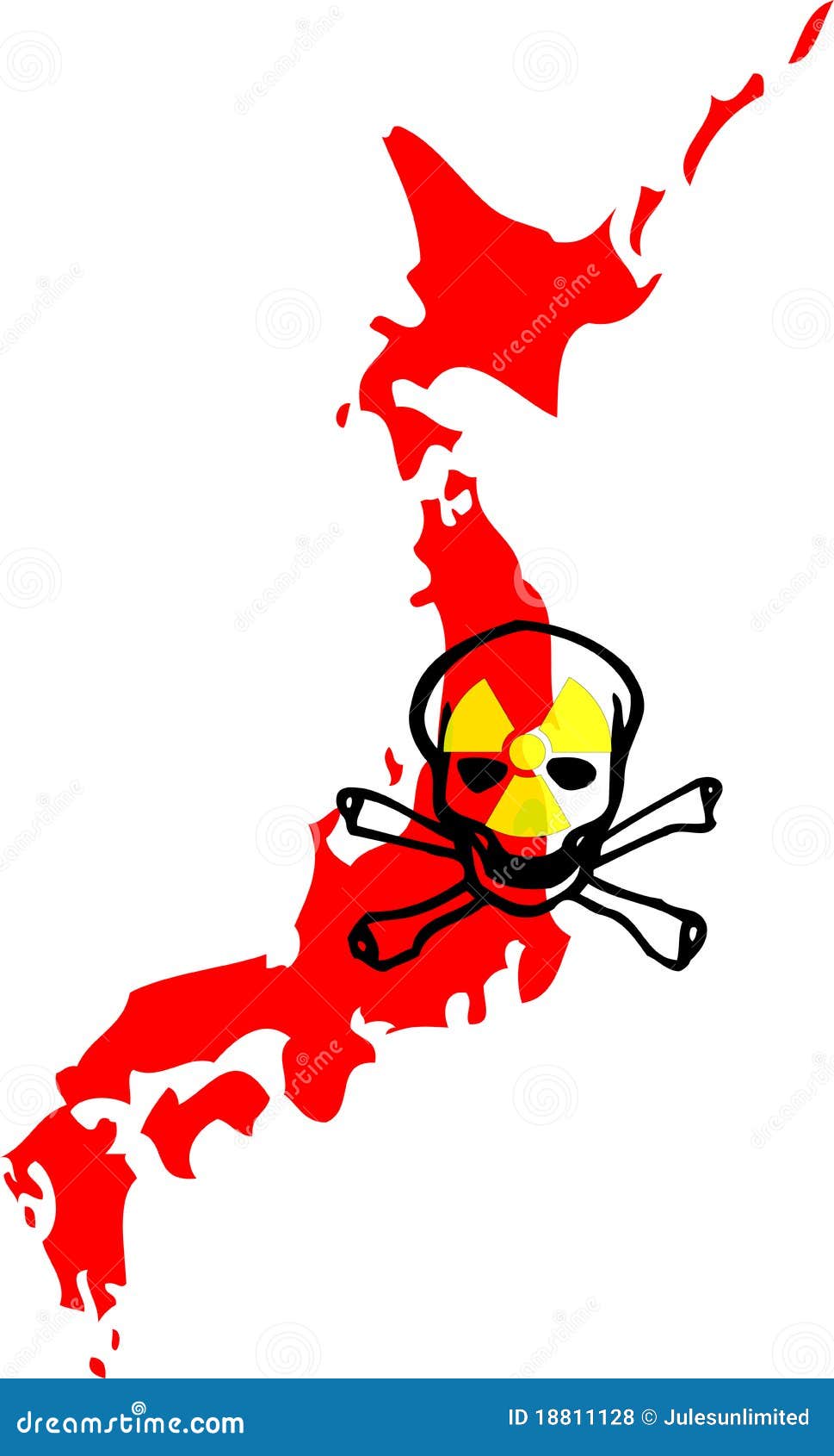 Japan nuclear disaster stock illustration. Illustration of effect ...