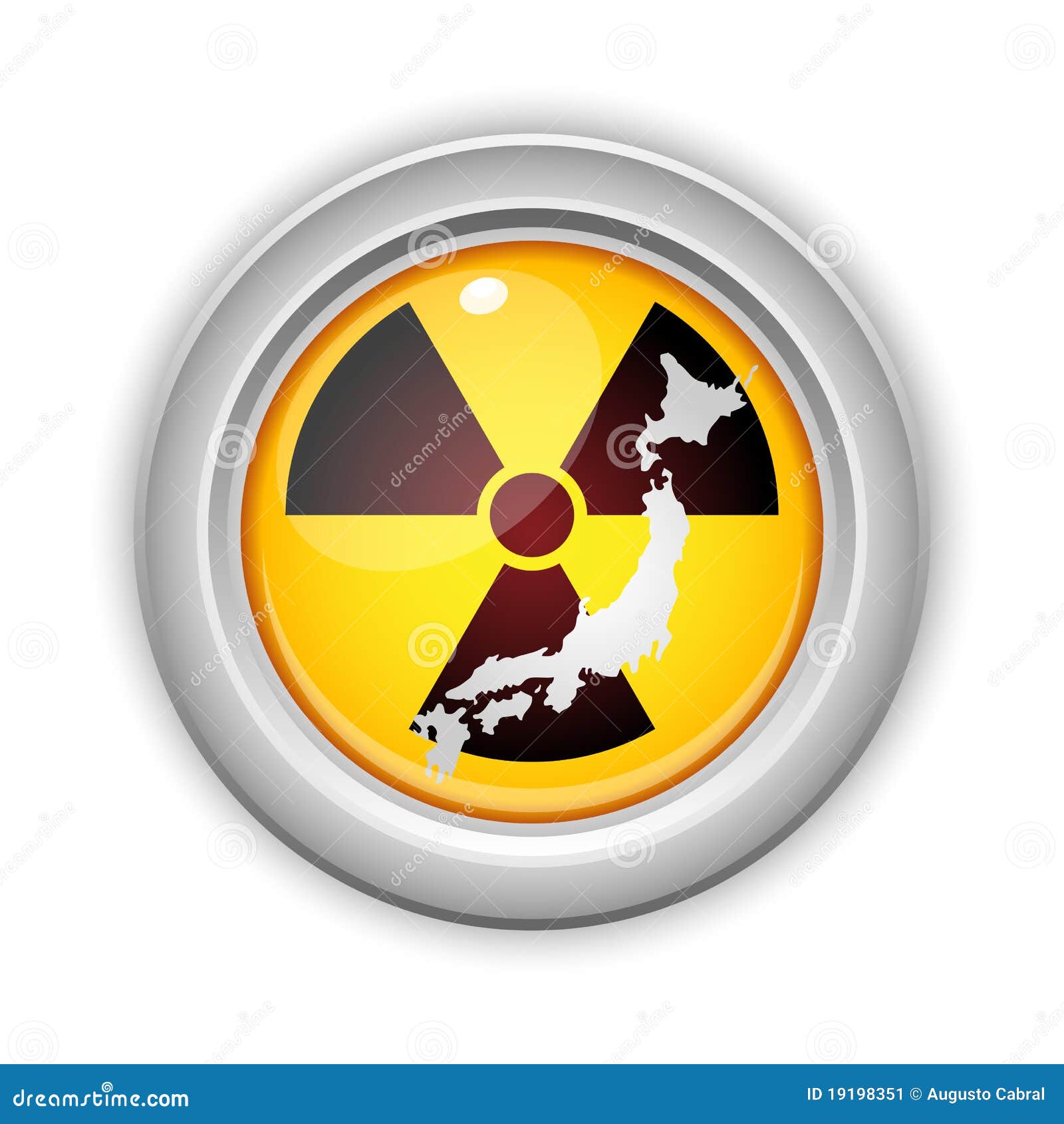 Japan Nuclear Disaster Button Stock Vector - Illustration of design ...