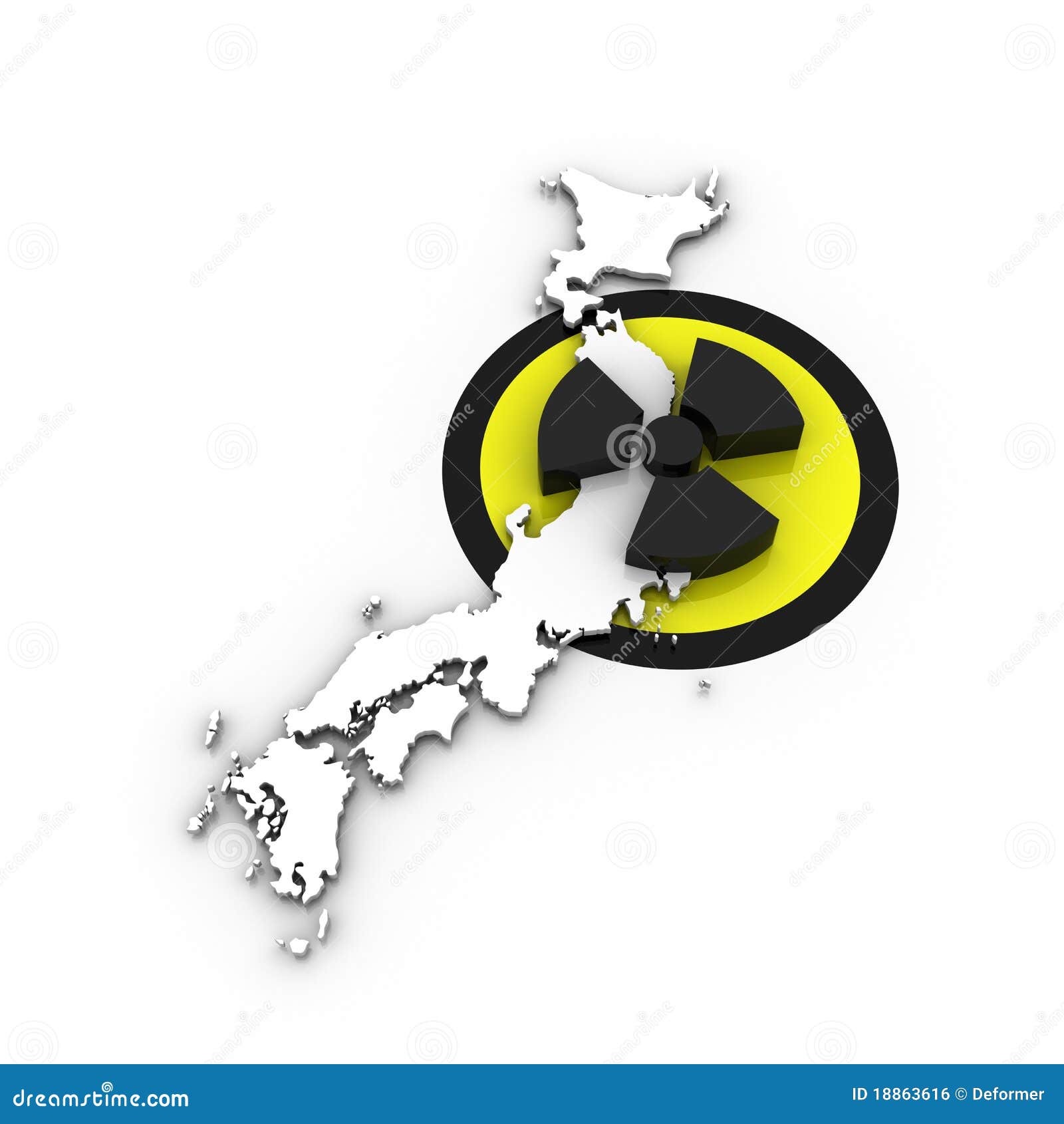 Japan - Nuclear Disaster - White/white Stock Illustration ...
