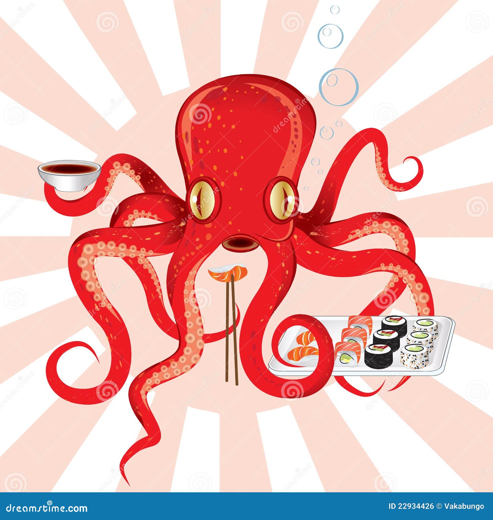 Japanese Octopus Chef Hanging Ramen Noodle Mascot Esport Logo Design ...