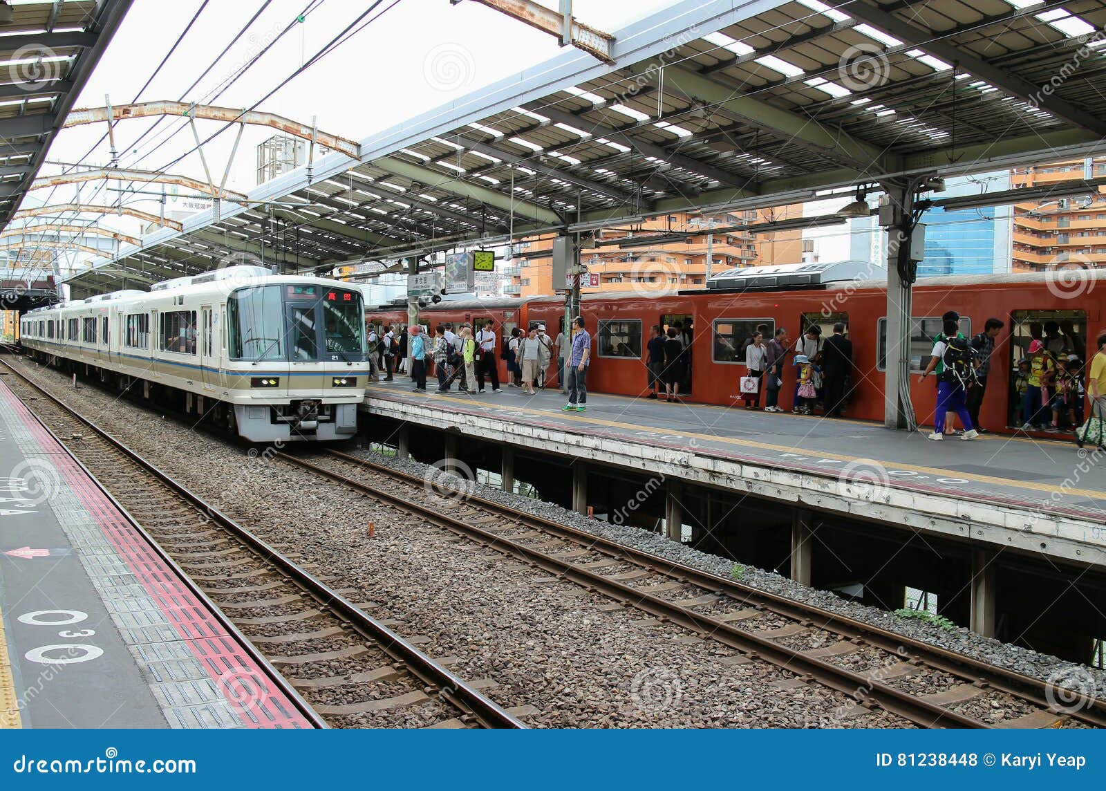 Japan Osaka JR Train editorial stock photo. Image of osaka - 81238448
