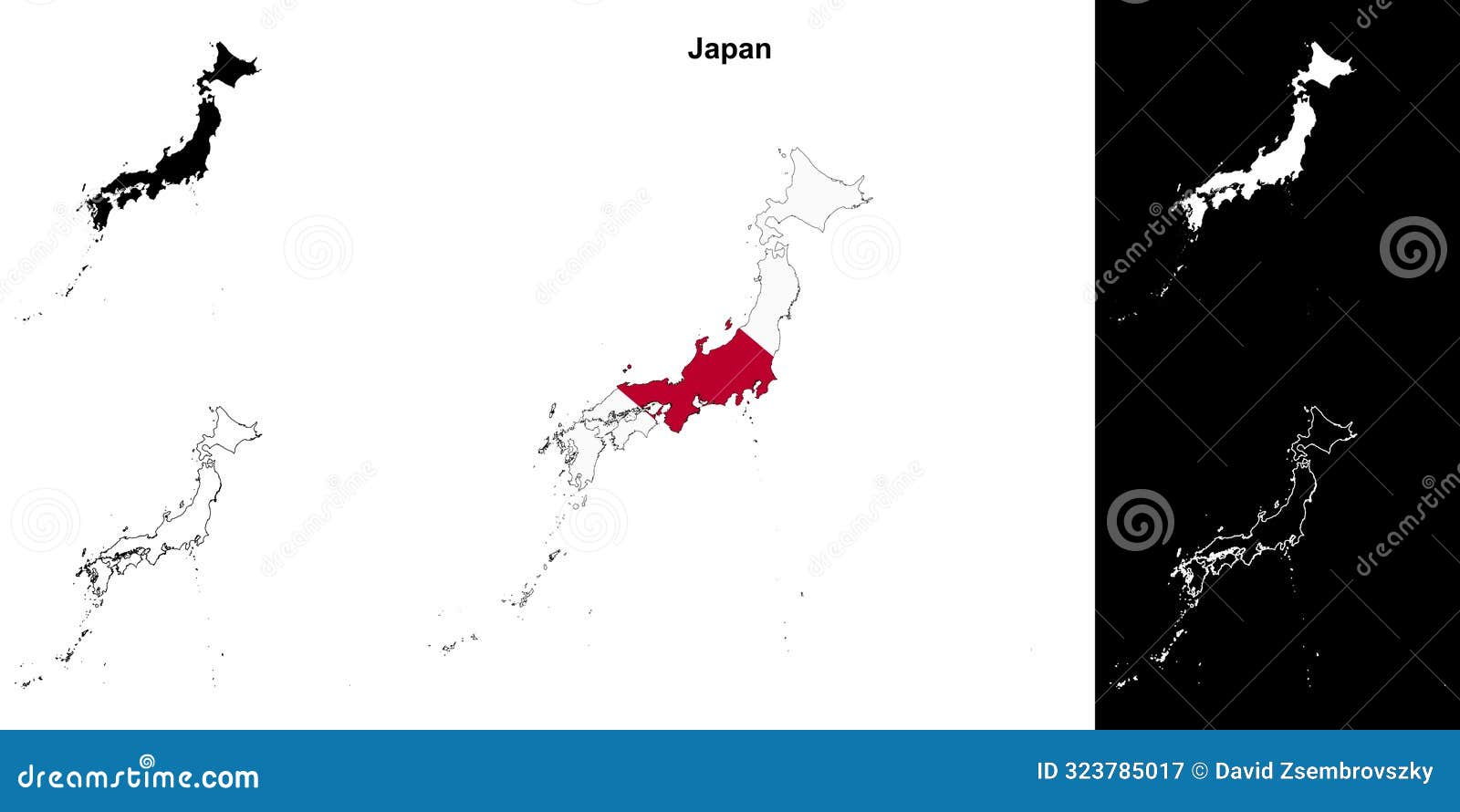 Japan outline map stock illustration. Illustration of template - 323785017