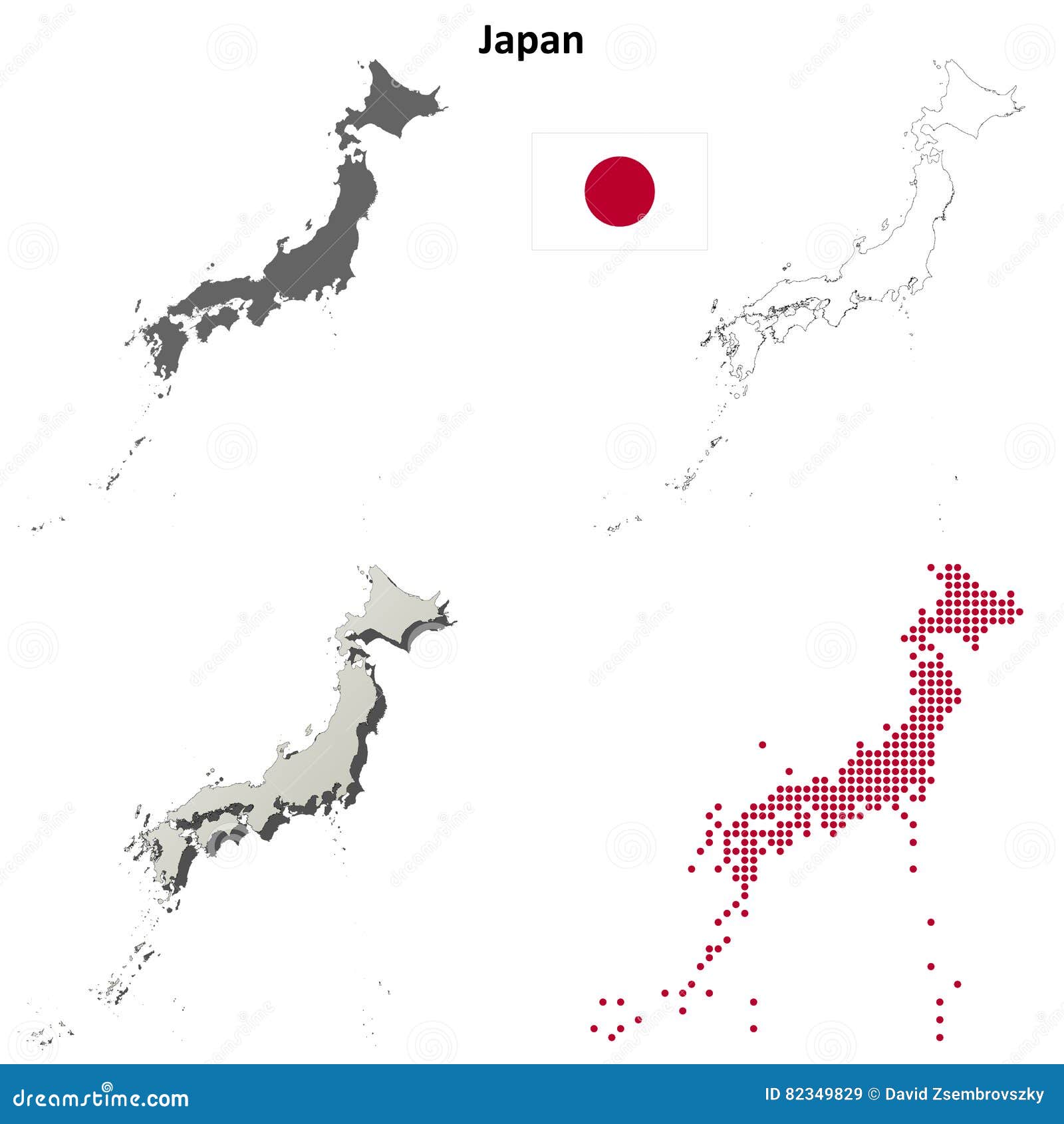 Japan Map. Blank Japanese Map. Vector | CartoonDealer.com #155661615
