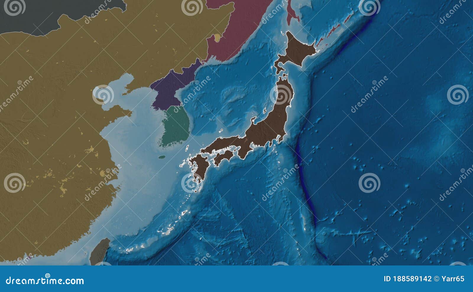 Japan - Overview. Administrative Stock Illustration - Illustration of ...