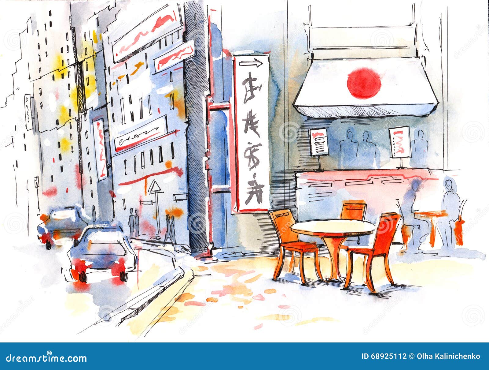 Japan stock illustration. Illustration of public, food - 68925112