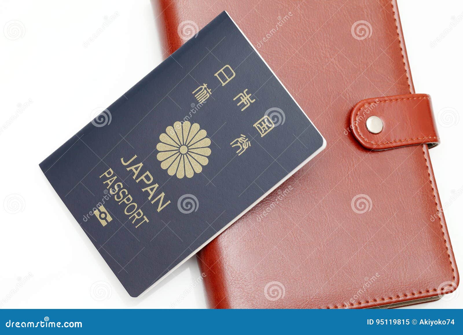 Japanese Passport Isolated on White Background Stock Image - Image of ...