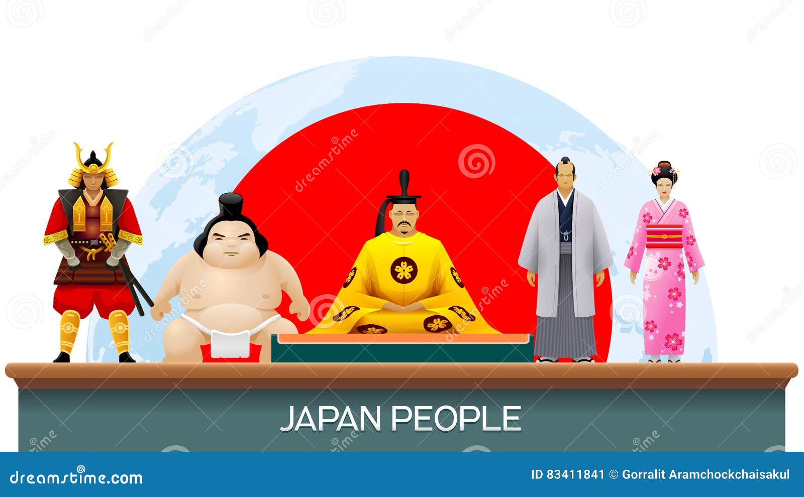 Japan People Icon Map. Stylized Vector Silhouette Of Japan. Population ...