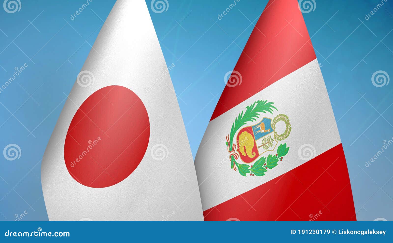 Japan and Peru two flags stock illustration. Illustration of ...