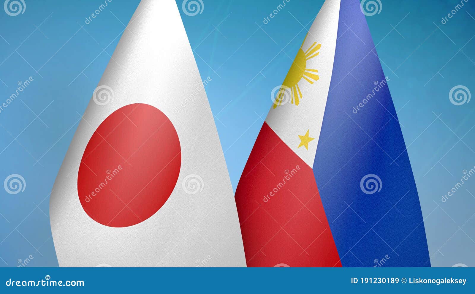 Japan and Philippines Two Flags Stock Illustration - Illustration of ...