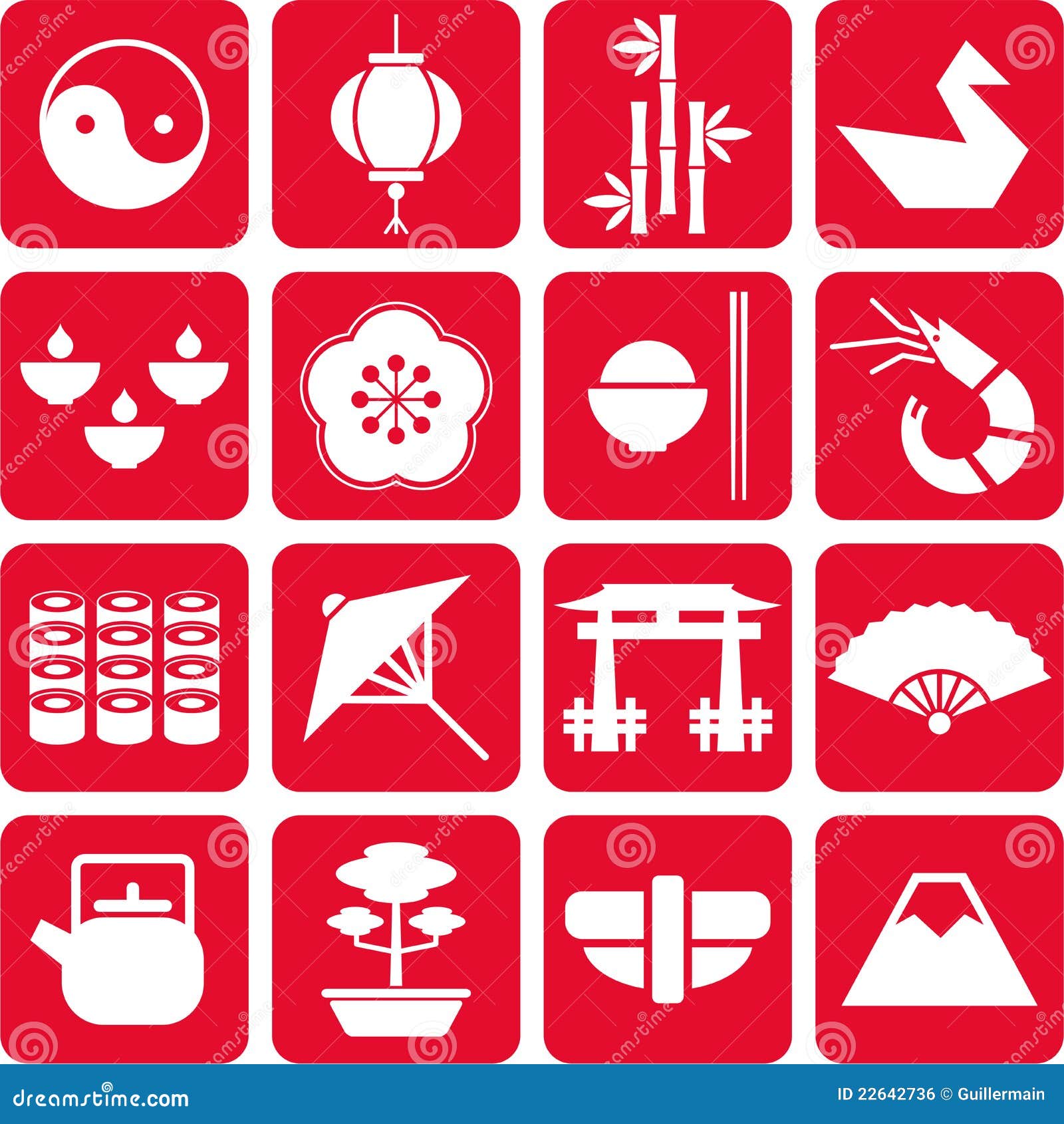 Japan pictograms. stock vector. Illustration of cherry - 22642736