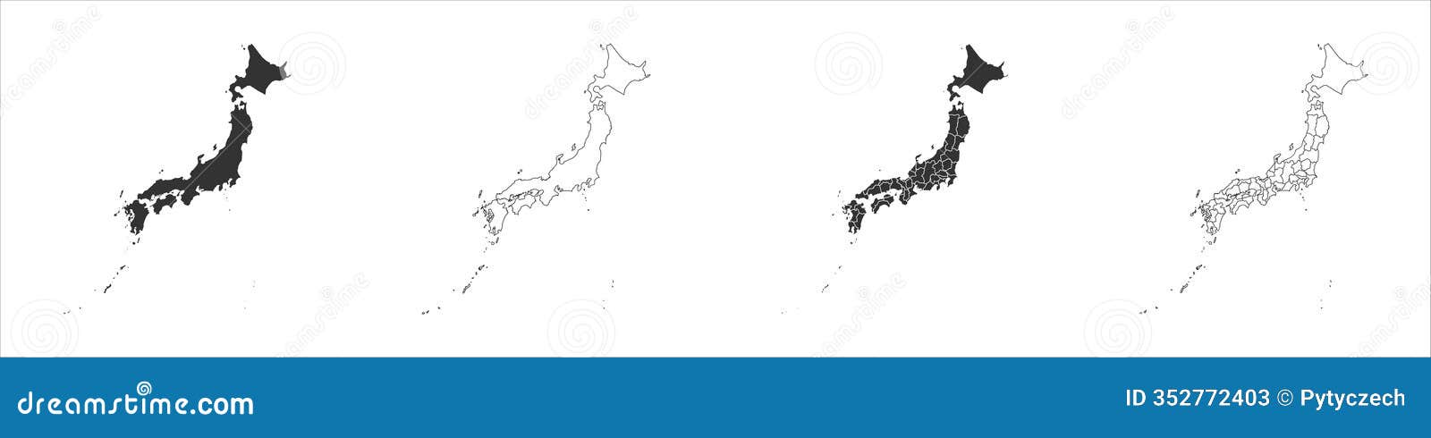 Japan Political Map of Administrative Divisions Stock Illustration ...