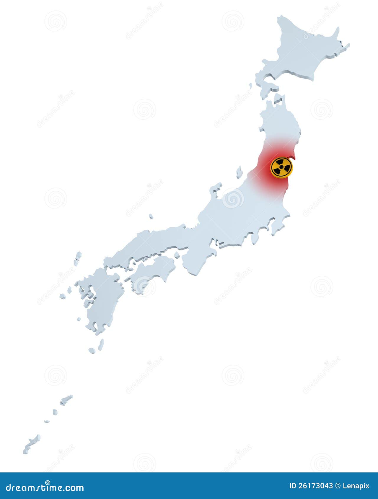 Japan radioactive hazard. stock illustration. Illustration of explosion ...