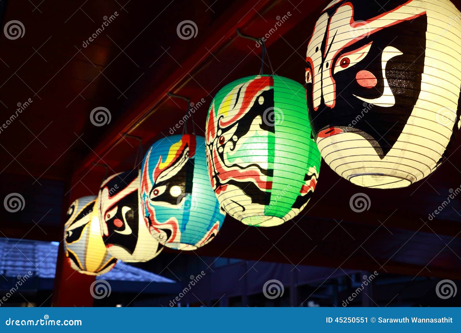 Japan red lamp line stock image. Image of japan, line - 45250551