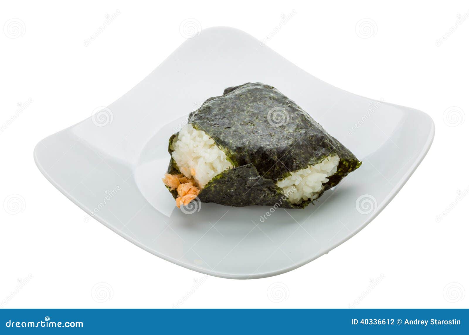 Japan Rice Ball with Salmon Stock Photo - Image of food, cooking: 40336612