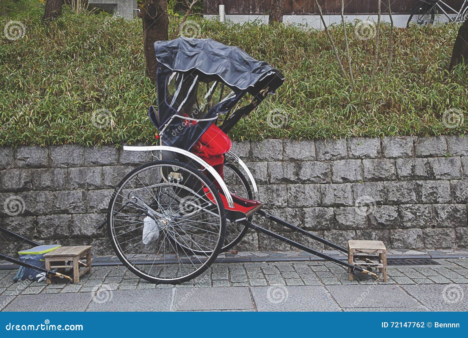 Japan rickshaw stock photo. Image of jinrikisha, traditional - 72147762