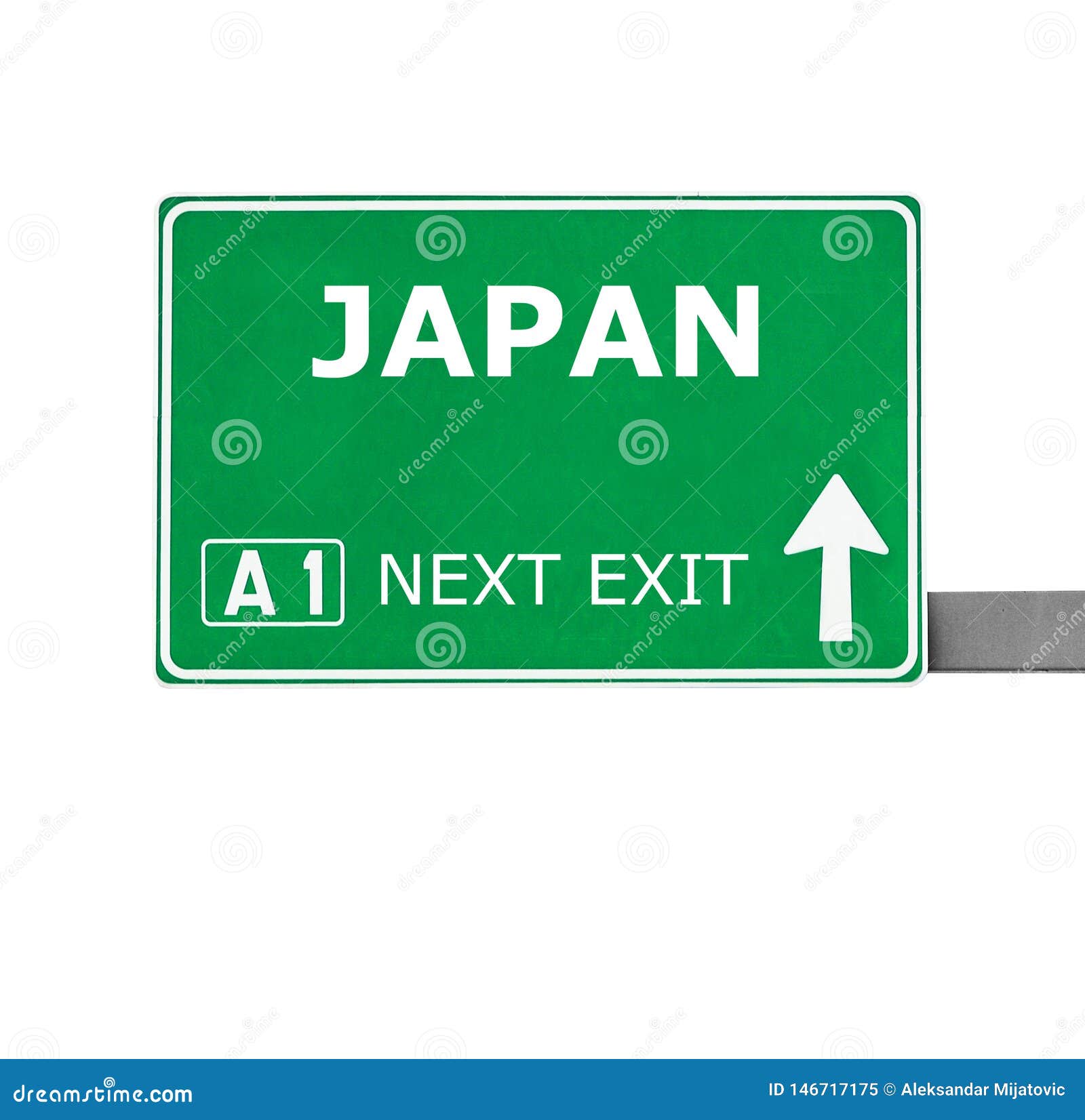 JAPAN Road Sign Isolated on White Stock Image - Image of plate, bright ...