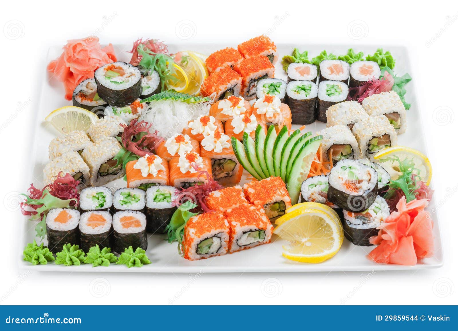 Japan Roll on a plate stock photo. Image of delicious - 29859544