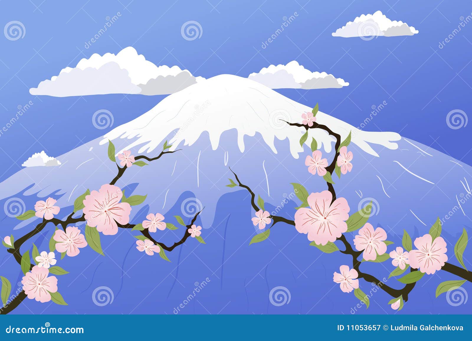 Japan sakura stock vector. Illustration of florescence - 11053657