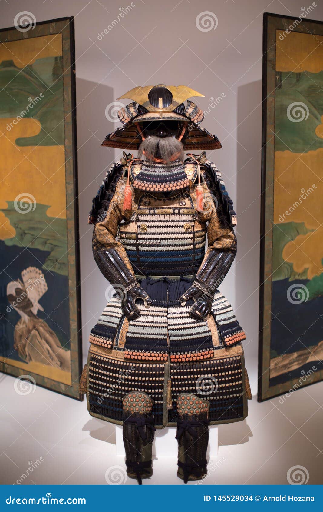 Japan Samurai Armor and Traditional Tapestry Editorial Stock Image ...