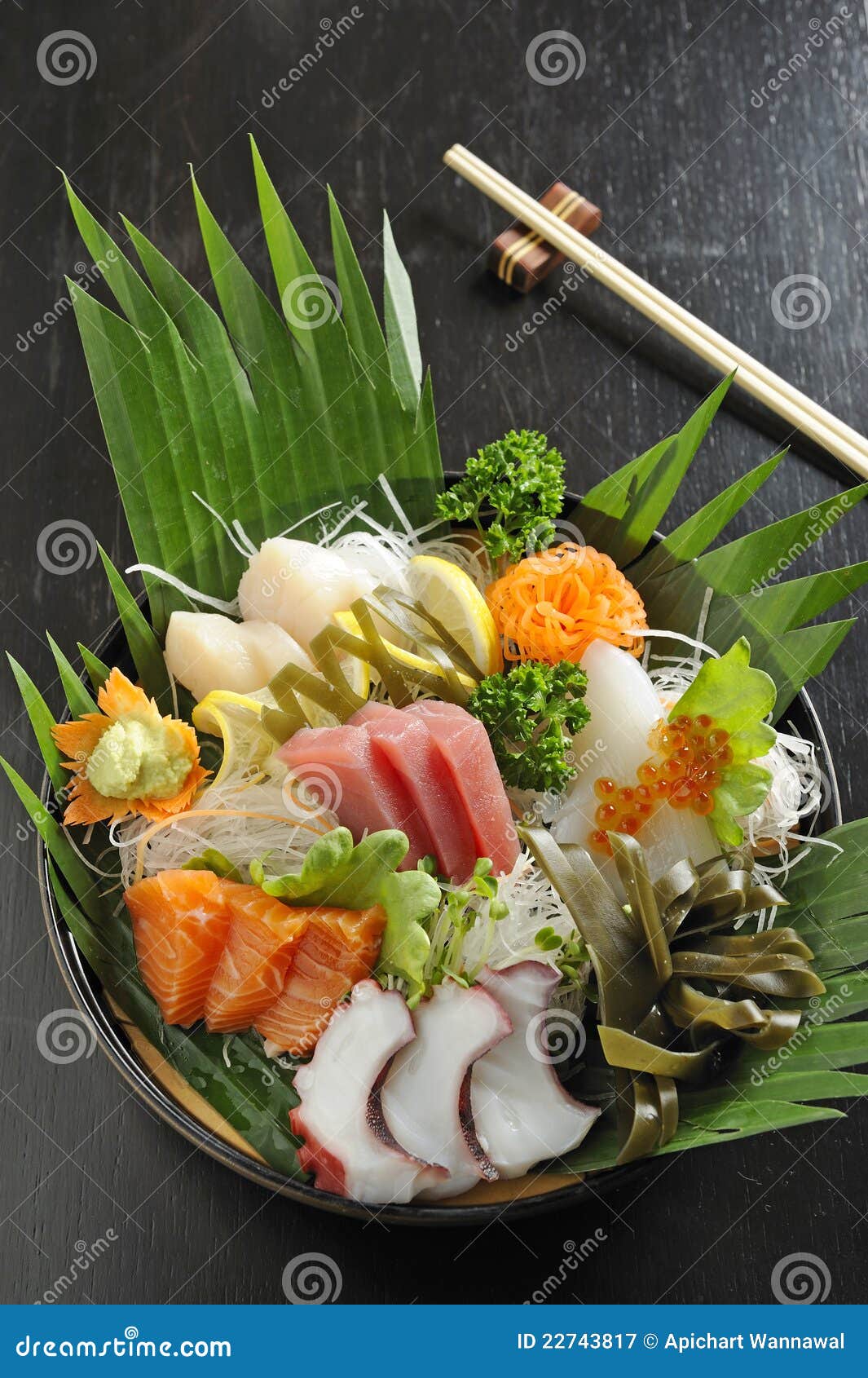 Japan sashimi set mix stock image. Image of nori, assortment - 22743817