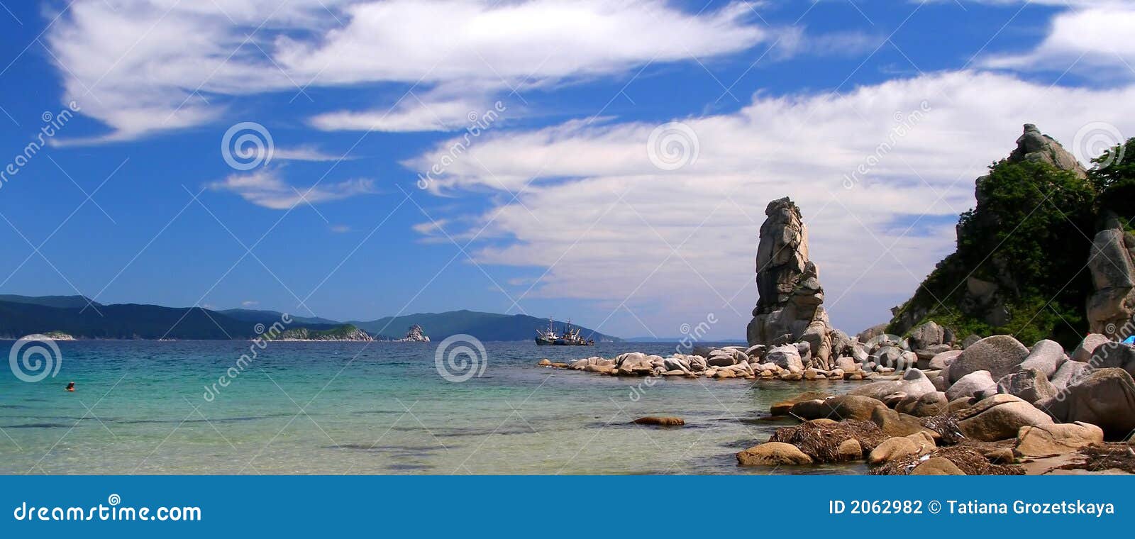 Japan sea - panorama stock photo. Image of offing, creek - 2062982