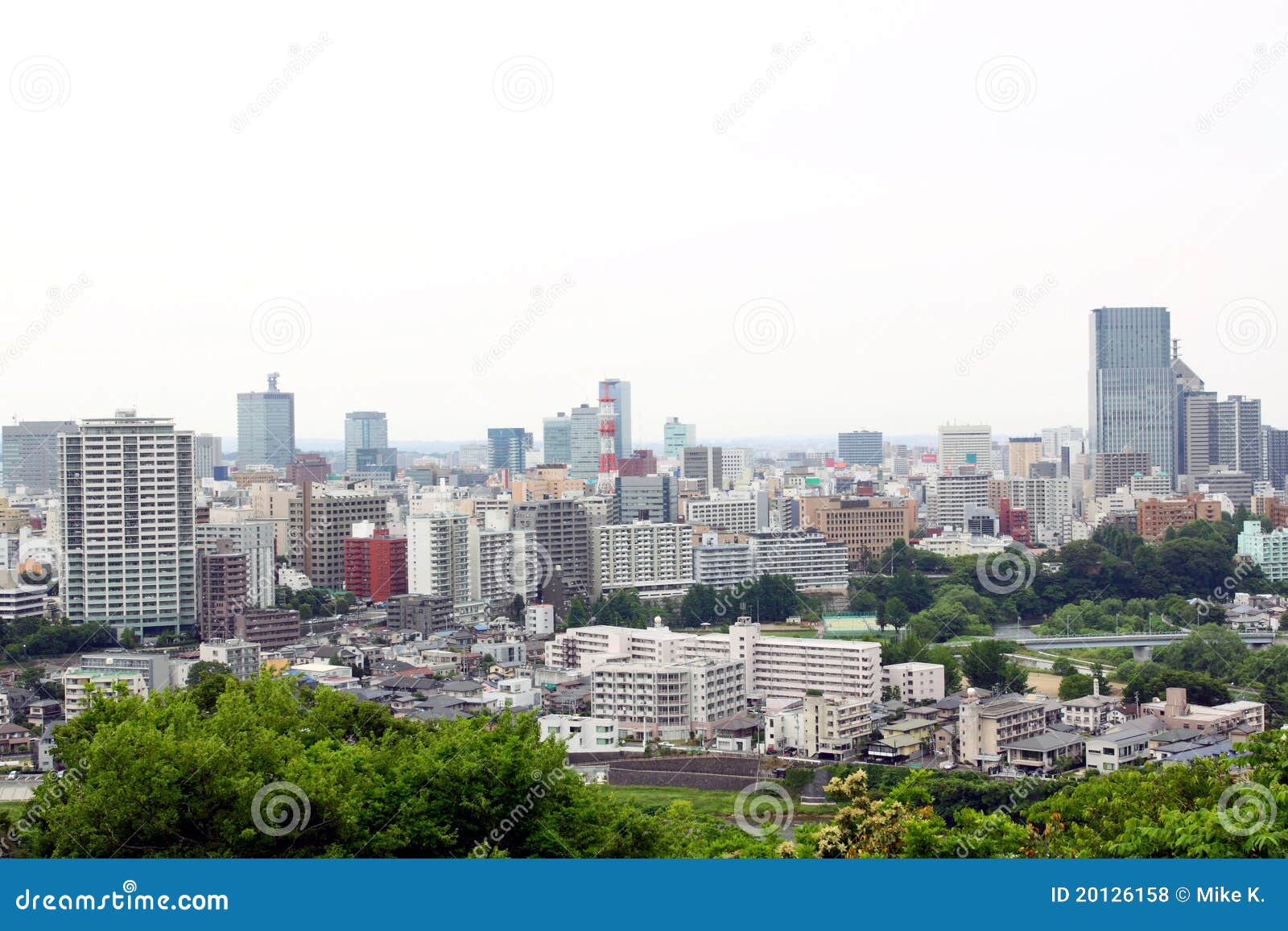 Japan : Sendai stock photo. Image of aerial, destination - 20126158