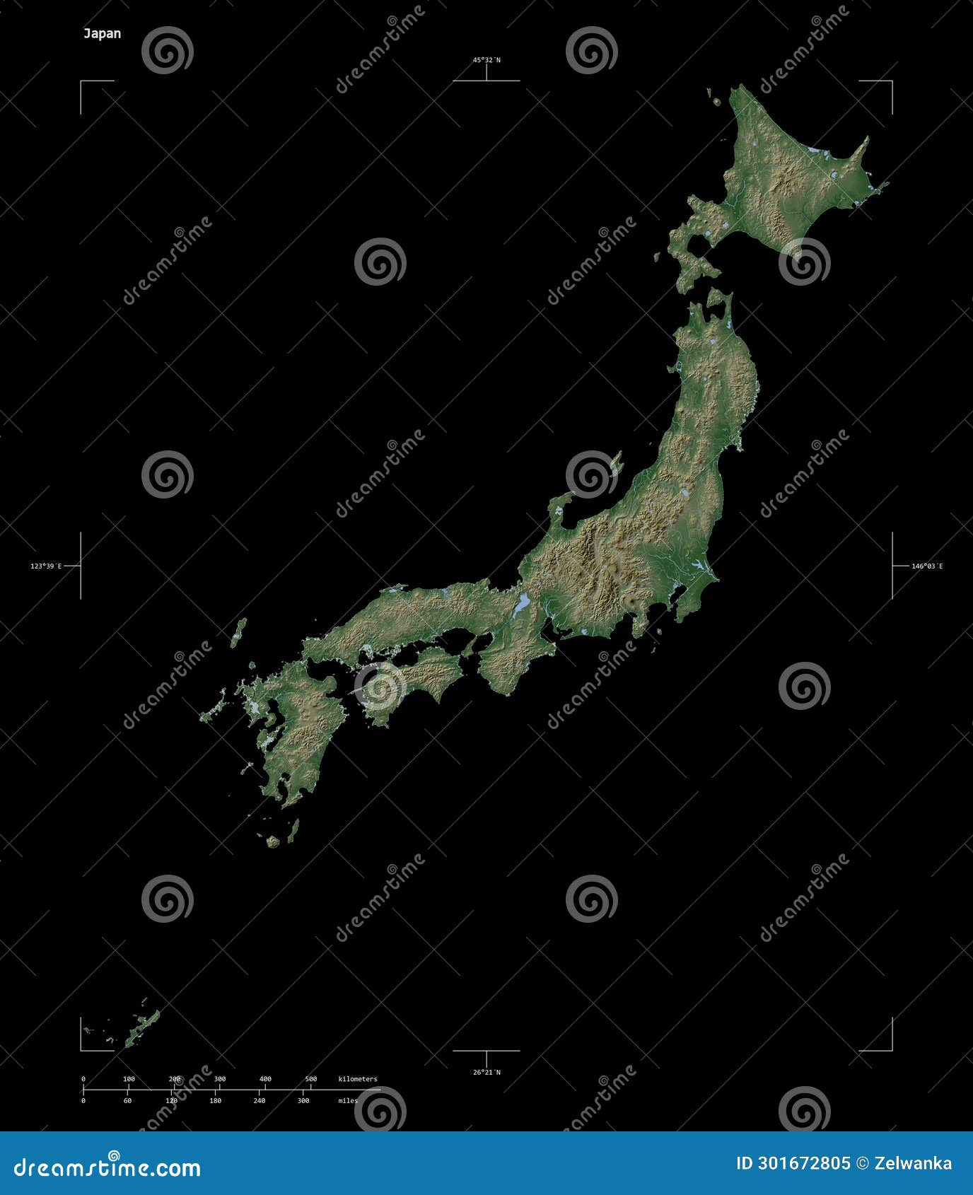 Japan shape on black. Pale stock illustration. Illustration of shape ...