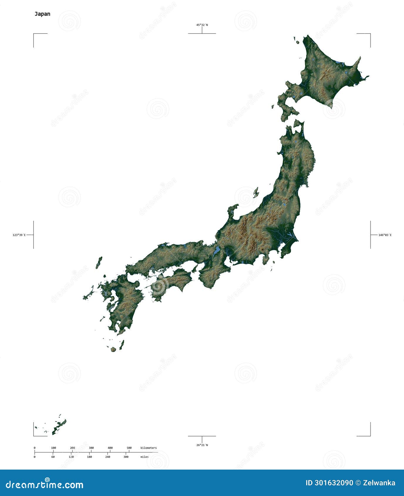 Japan Shape on White. Physical Stock Illustration - Illustration of ...