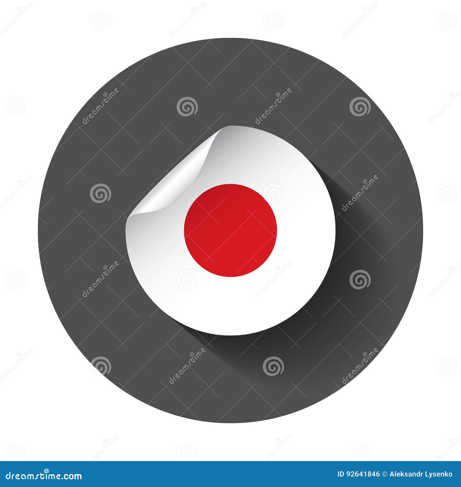 Japan Sticker Flag Icon. Business Concept Japan Label Pictogram ...