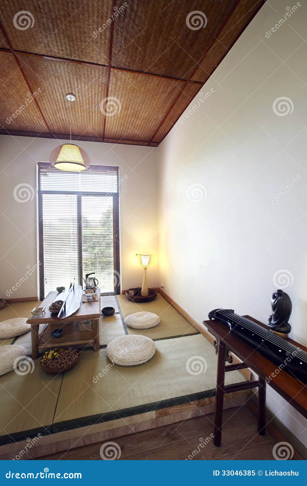 Japan-stil inomhus miljö fotografering för bildbyråer. Bild av tomt ...