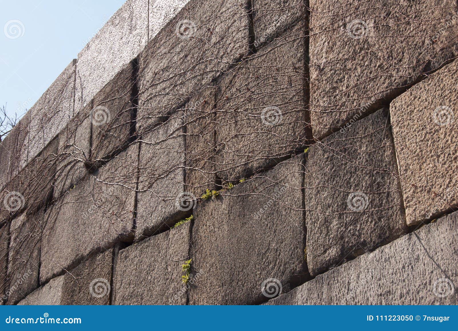 Japan stone wall stock photo. Image of wall, architecture - 111223050
