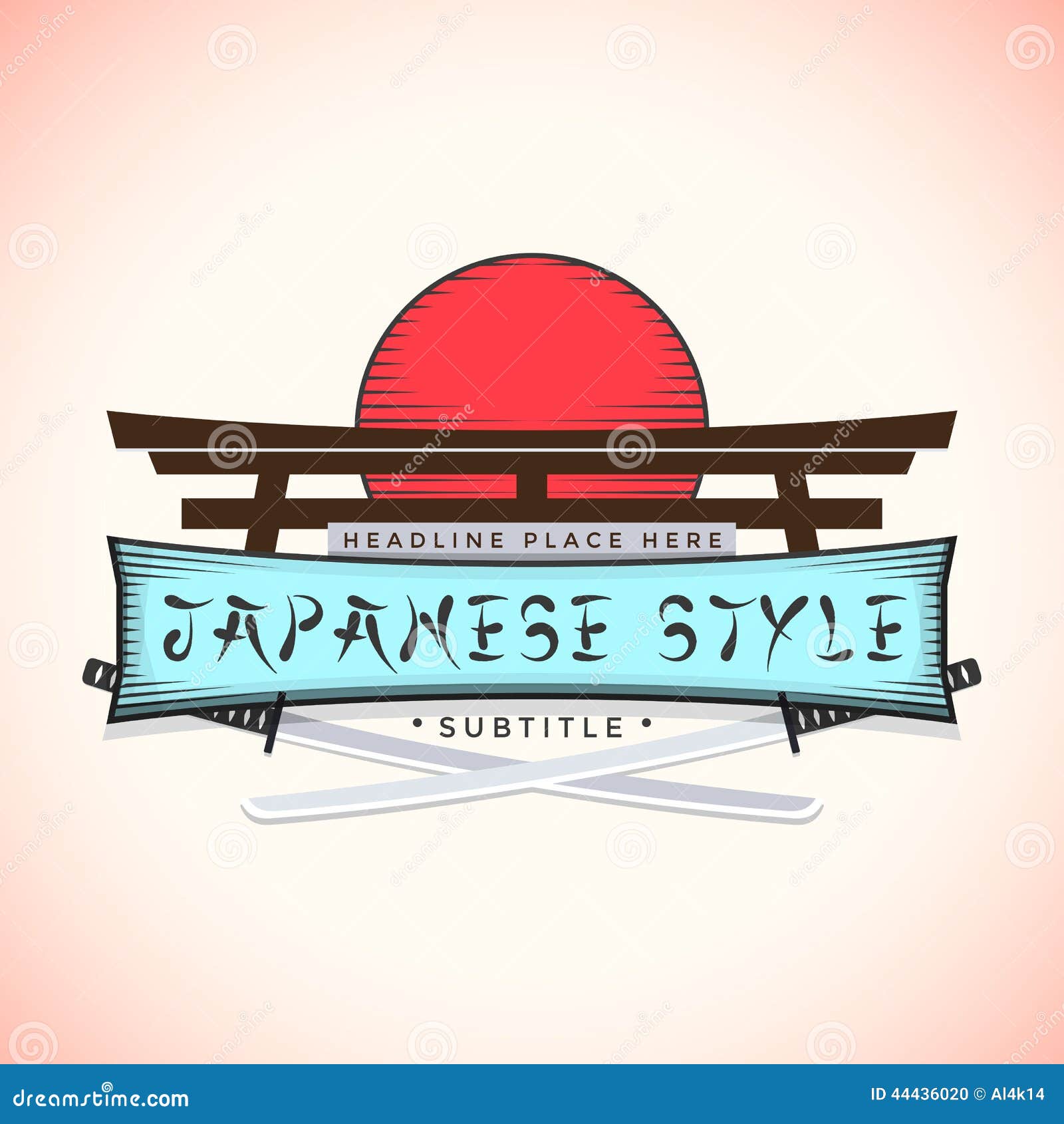 Japan Style Banner with Catanas Stock Vector - Illustration of abstract ...