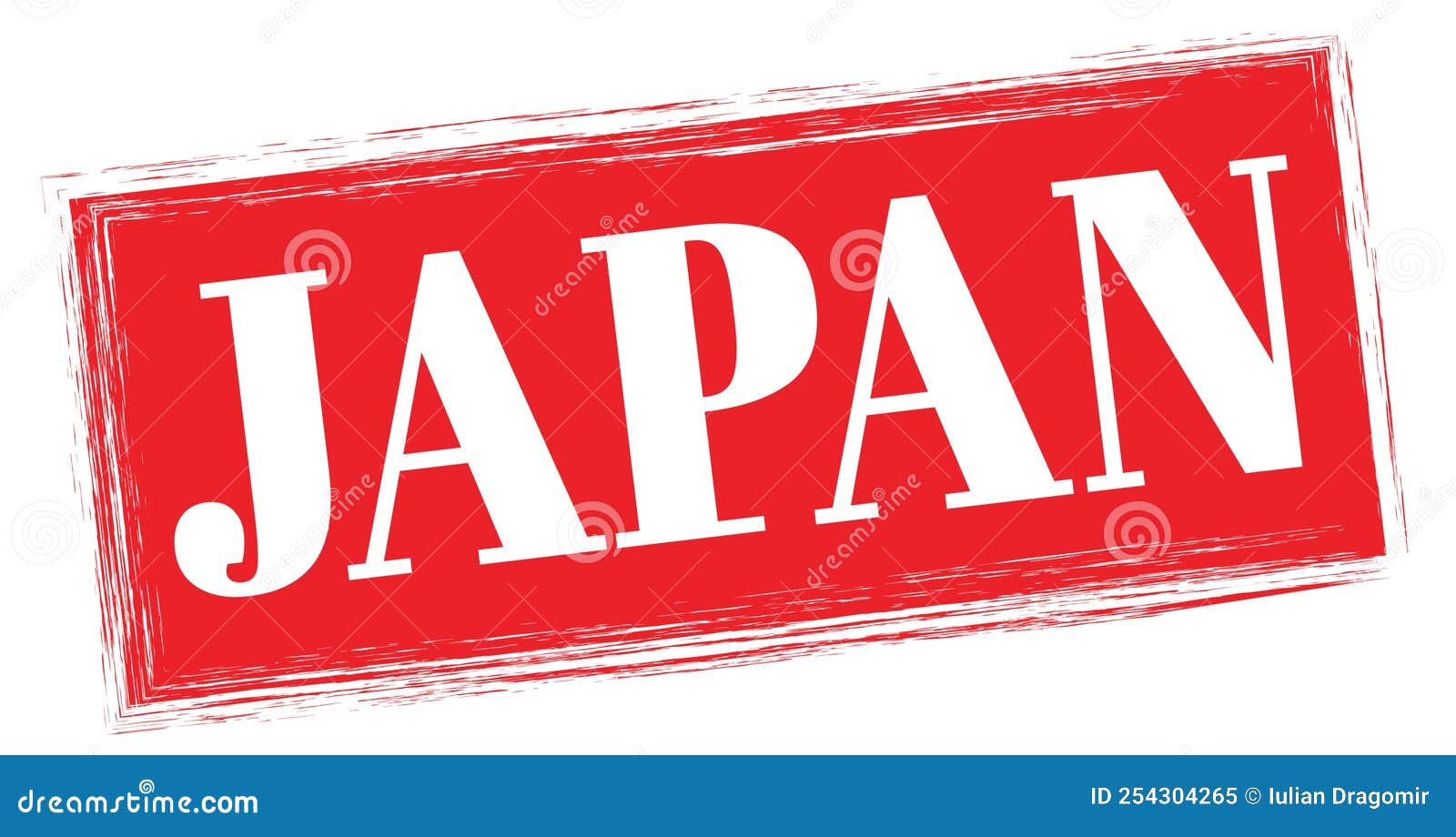 JAPAN Text Written on Red Stamp Sign Stock Illustration - Illustration ...